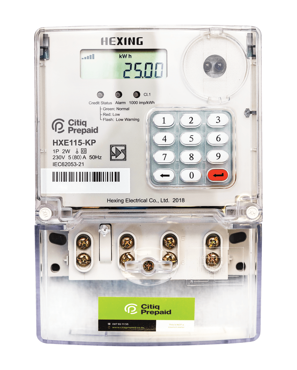 Hexing Single Phase HXE115-KP Electricity Meter | Citiq Prepaid